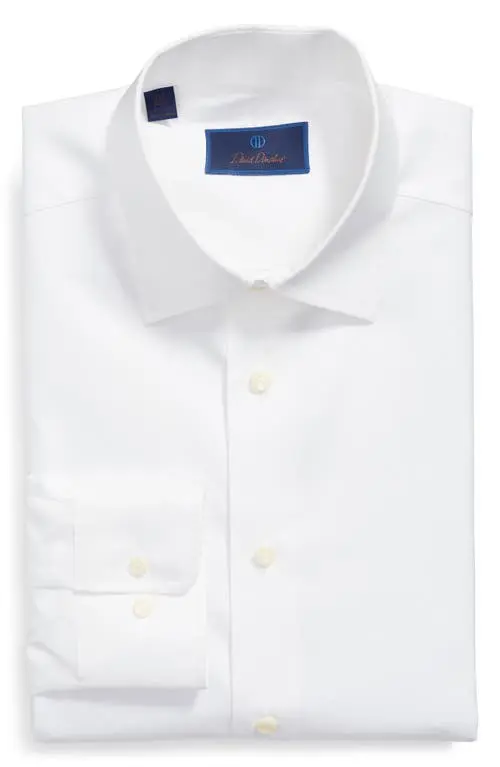 David Donahue Regular Fit Superfine Twill Dress Shirt