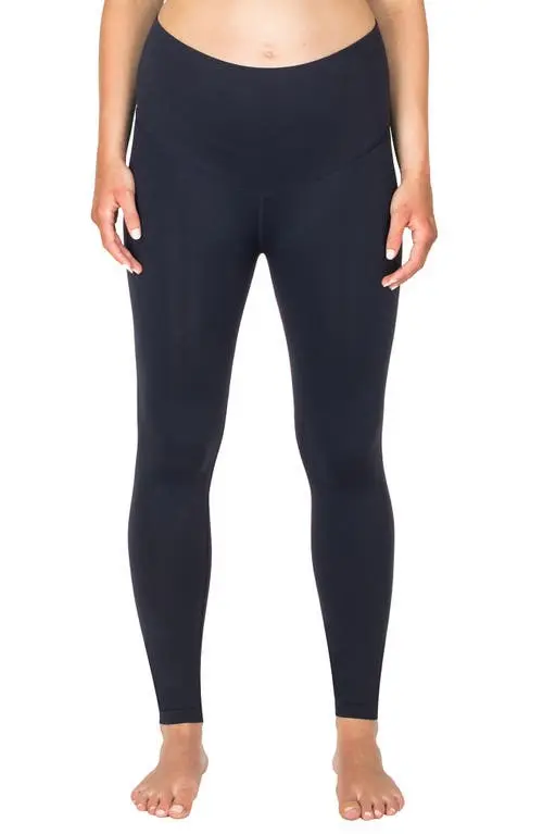 MODERN ETERNITY Seamless Yoga Maternity Leggings - Navy