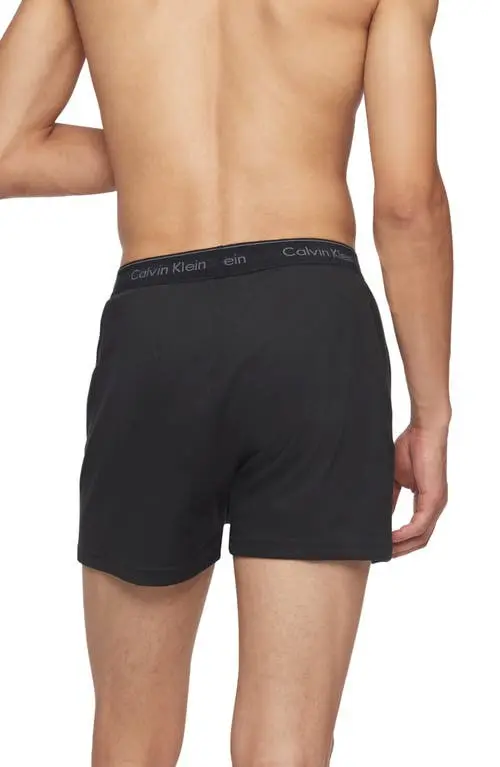 Calvin Klein 3-pack Knit Cotton Boxers - Black
