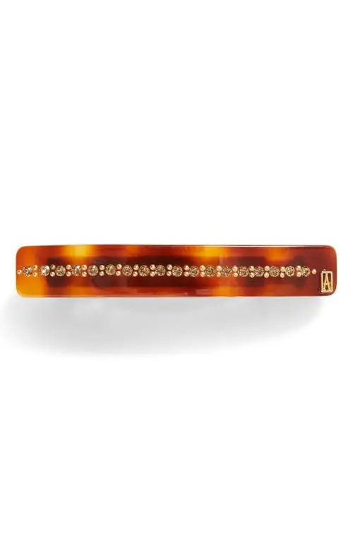 Alexandre De Paris Crystal Barrette - Tortoise