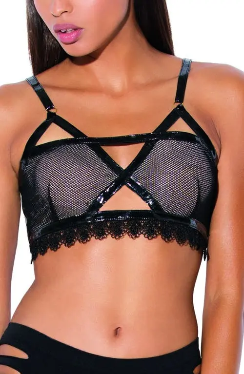 HAUTY Nude Lace Bralette - Black