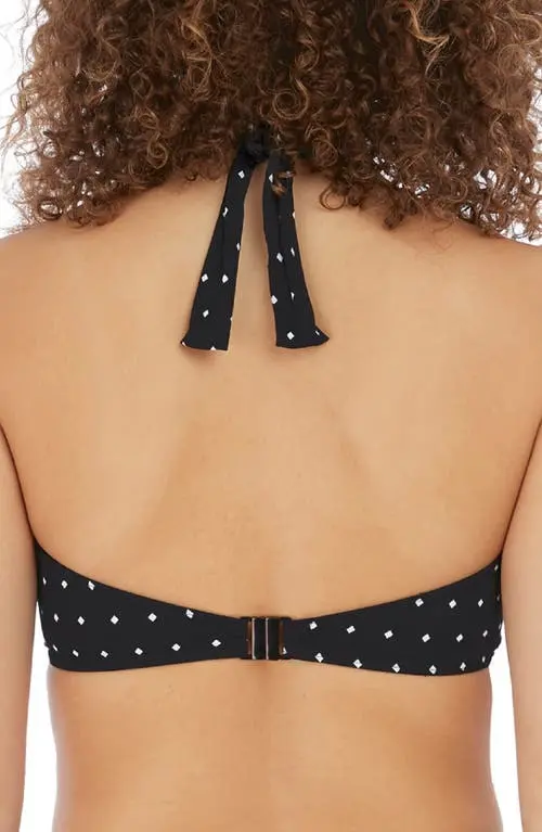 Freya Jewel Cove Underwire Halter Bikini Top - Black