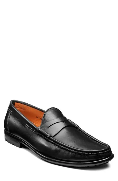 Santoni Ascott Penny Loafer - Black