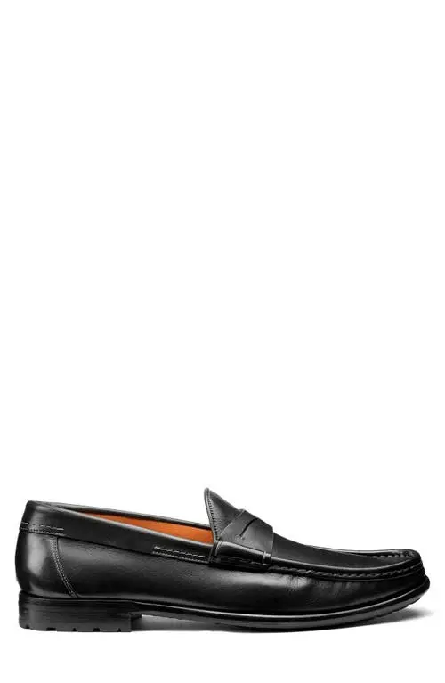 Santoni Ascott Penny Loafer - Black