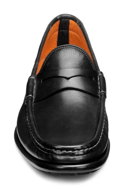 Santoni Ascott Penny Loafer - Black
