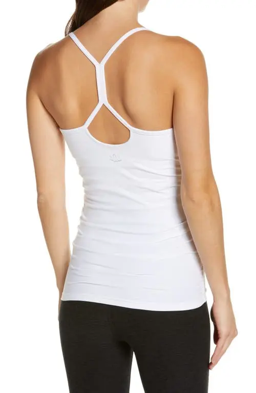 Beyond Yoga Maternity Racerback Tank - Cloud White