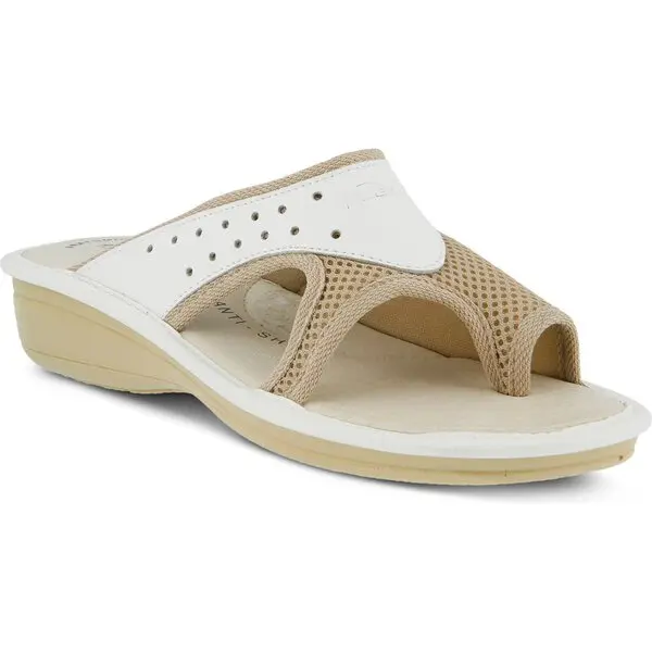 SPRING STEP SHOES Pascalle Slide Sandal - White Fabric