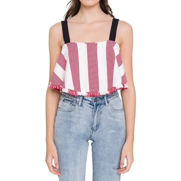 English Factory Stripe Crop Tank