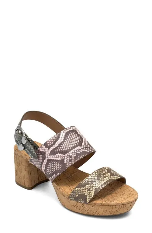 Aerosoles Platform Slingback Sandal - Multi Snake Print