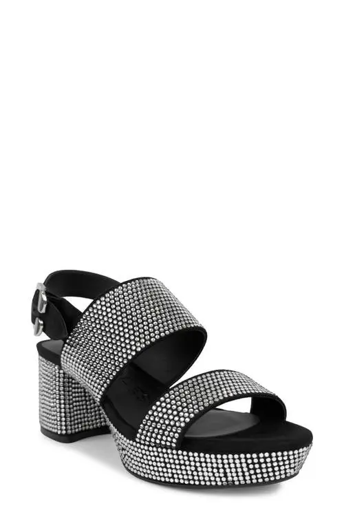 Aerosoles Platform Slingback Sandal - Silver/black