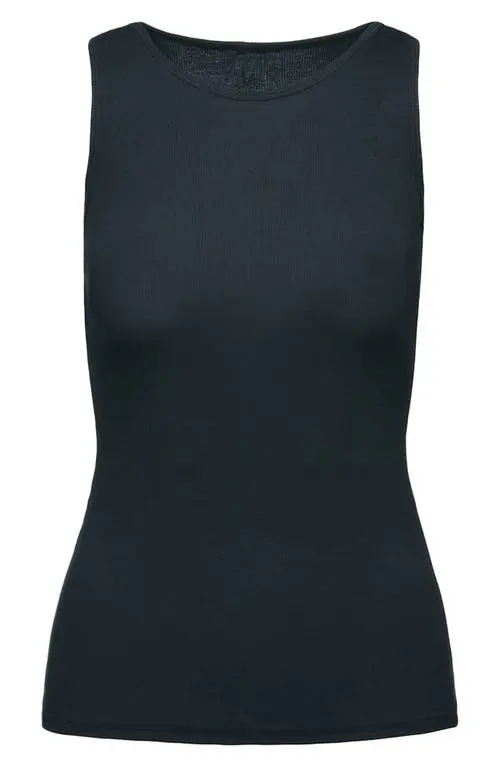 Commando Luxury Rib Knit Racerback Tank - Blk-black