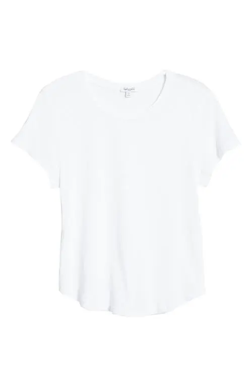Splendid Abbie Crewneck Cotton Blend Tee - White