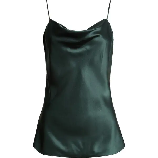 Cinq À Sept Marta Silk Camisole - Deep Malachite