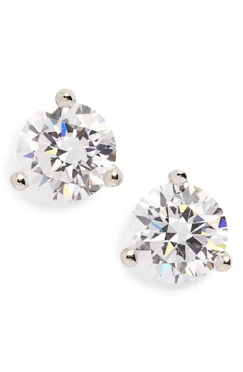 Nordstrom Cubic Zirconia Stud Earrings - Platinum
