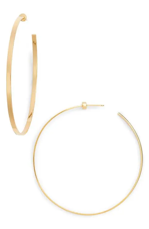 Jennifer Zeuner Jewelry Hoop Earrings - 14k Yellow Gold Plated Silver