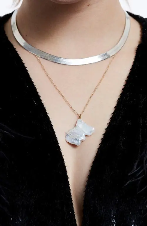 LOREN STEWART Sterling Herringbone Necklace