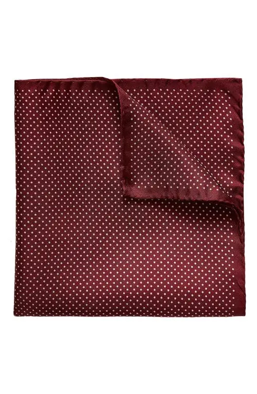 Eton Dot Silk Pocket Square - Red