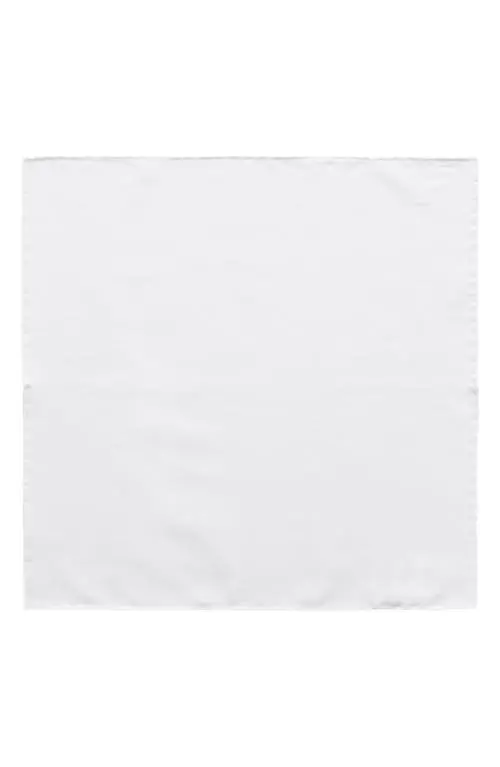 Eton Cotton Twill Pocket Square - White