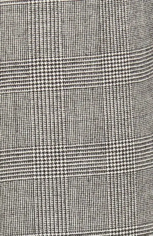 Berle Touch Finish Flat Front Plaid Classic Fit Stretch Wool Trousers - Black/white