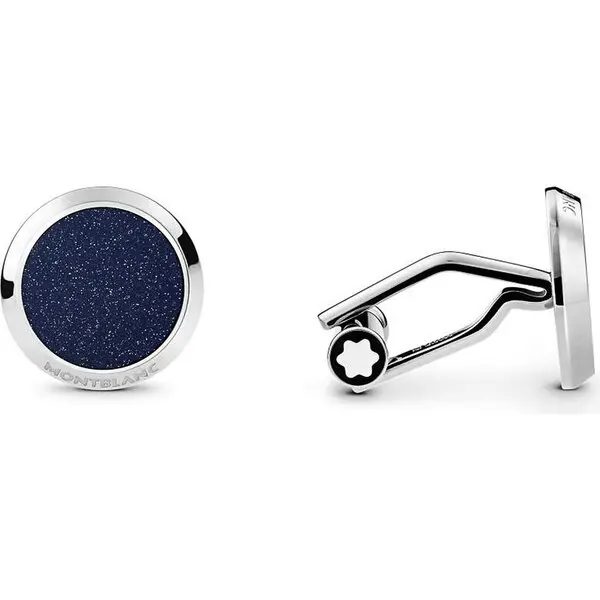Montblanc Goldstone Cuff Links - Blue/silver