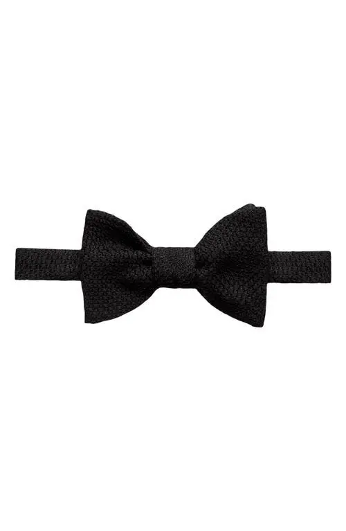 Eton Grenadine Silk Bow Tie - Black