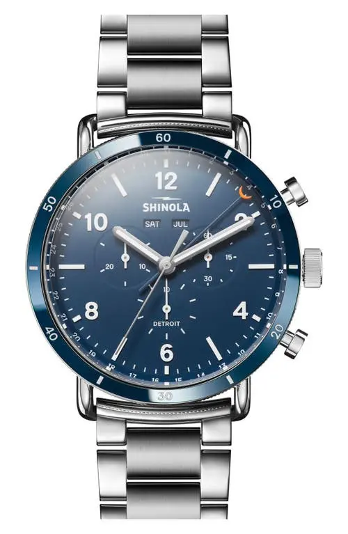 Shinola The Canfield Chrono Bracelet Watch - Midnightbl