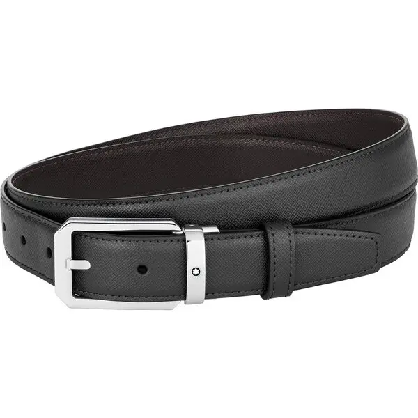 Montblanc Reversible Leather Belt - Black