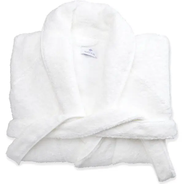 MATOUK Cairo Terry Robe - White/white