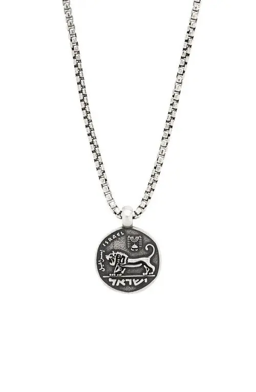 DEGS & SAL Coin Pendant Necklace - Silver