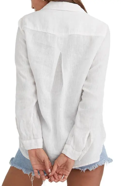 Bella Dahl Garment Dyed Linen Button-up Shirt
