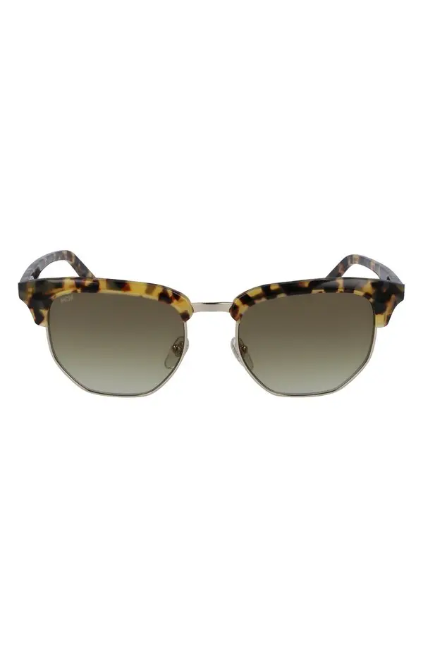 Mcm 53mm Gradient Metal Sunglasses - Havana/ Grey Gradient  display picture 2