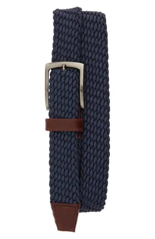 Johnston & Murphy Stretch Knit Belt - Navy