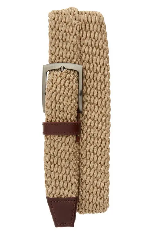 Johnston & Murphy Stretch Knit Belt - Tan