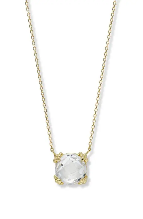 Anzie Dew Drop Cluster Topaz Pendant Necklace - Gold