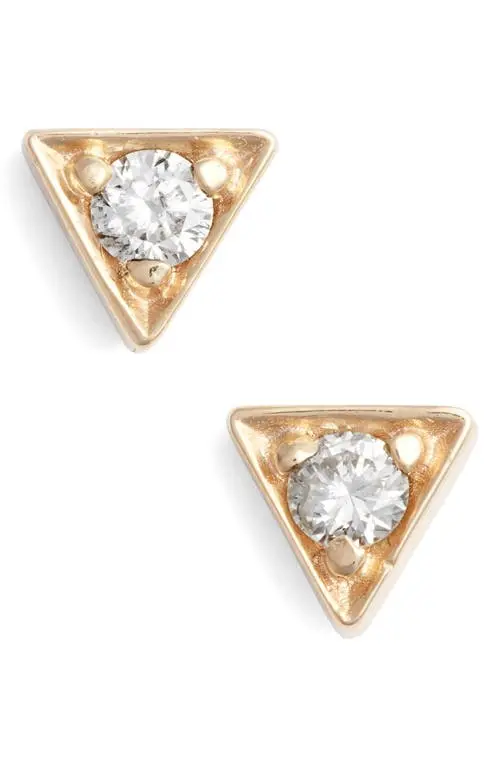 Anzie Cleo Diamond Stud Earrings - Gold