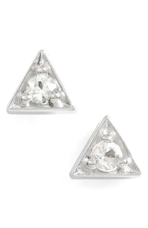 Anzie Cleo Diamond Stud Earrings - Silver
