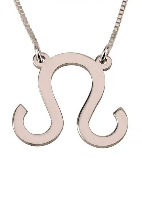 MELANIE MARIE Zodiac Pendant Necklace - Rose Gold Plated - Leo