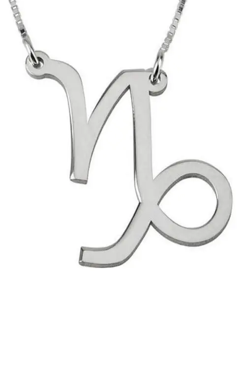 MELANIE MARIE Zodiac Pendant Necklace - Sterling Silver - Capricorn