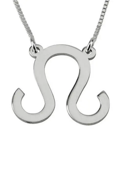 MELANIE MARIE Zodiac Pendant Necklace - Sterling Silver - Leo