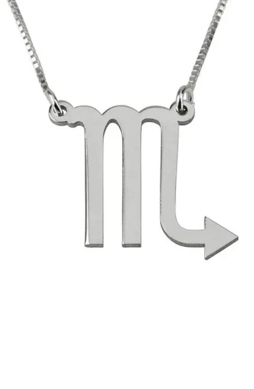 MELANIE MARIE Zodiac Pendant Necklace - Sterling Silver - Scorpio