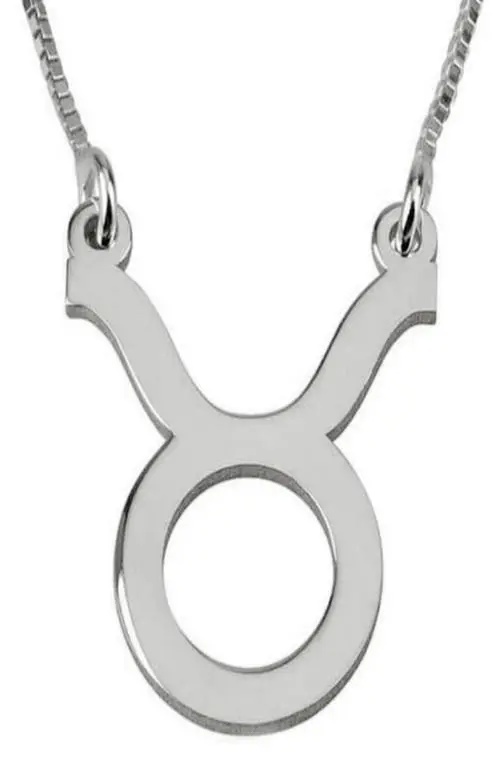 MELANIE MARIE Zodiac Pendant Necklace - Sterling Silver - Taurus