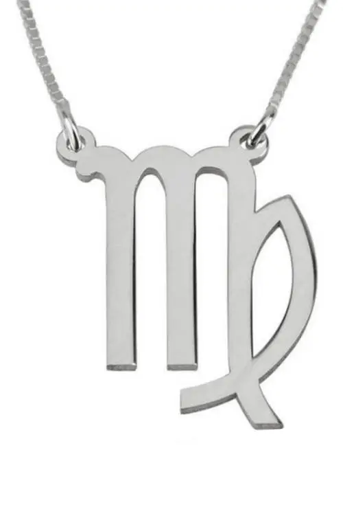 MELANIE MARIE Zodiac Pendant Necklace - Sterling Silver - Virgo