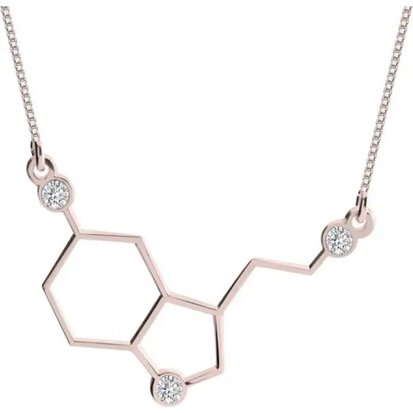 MELANIE MARIE Serotonin Pendant Necklace - Rose Gold Plated