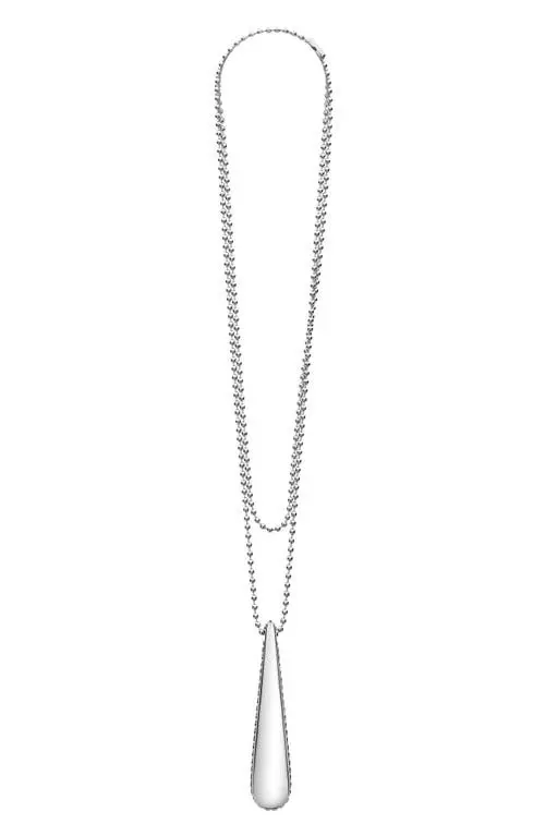 Lagos Signature Caviar Teardrop Pendant Necklace
