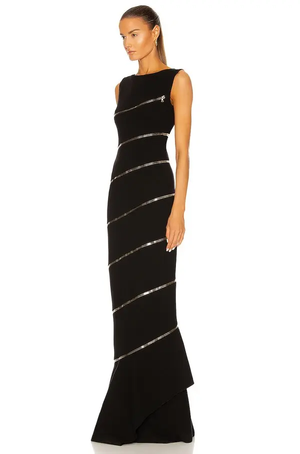 Alaïa Edition Zip Asymmetric Body Sculpting Dress