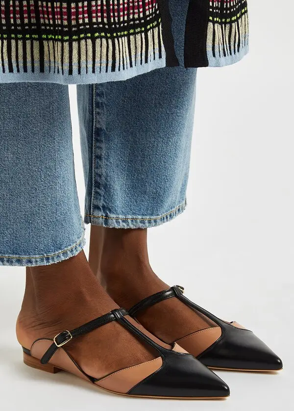 MALONE SOULIERS Imogen Panelled Leather Mules
