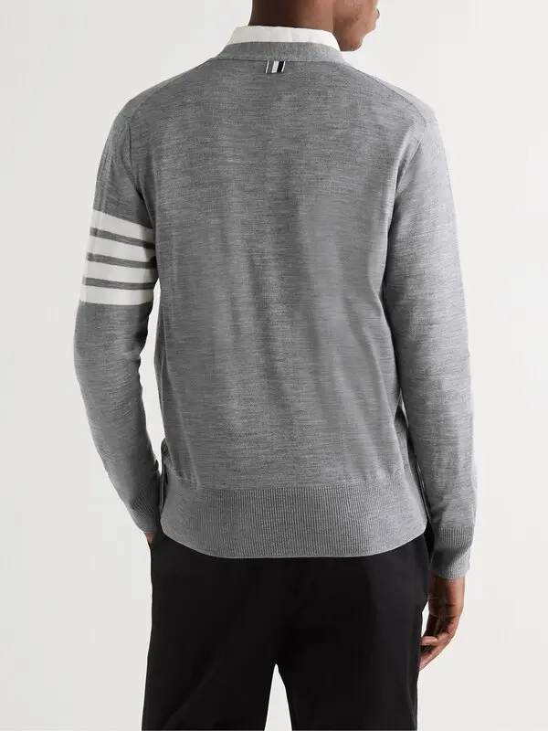 Thom Browne Striped Wool Cardigan
