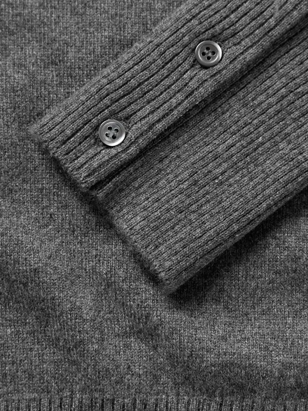 Thom Browne Slim-fit Striped Cashmere Sweater - Gray