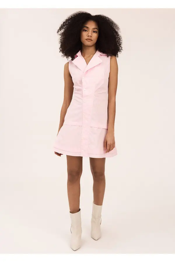 derek lam satina dress Derek Lam 10 Crosby Satina Sleeveless Shirtdress in Black