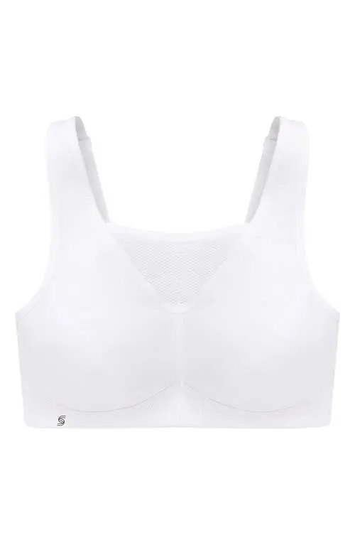 GLAMORISE No-bounce Camisole Sports Bra - White
